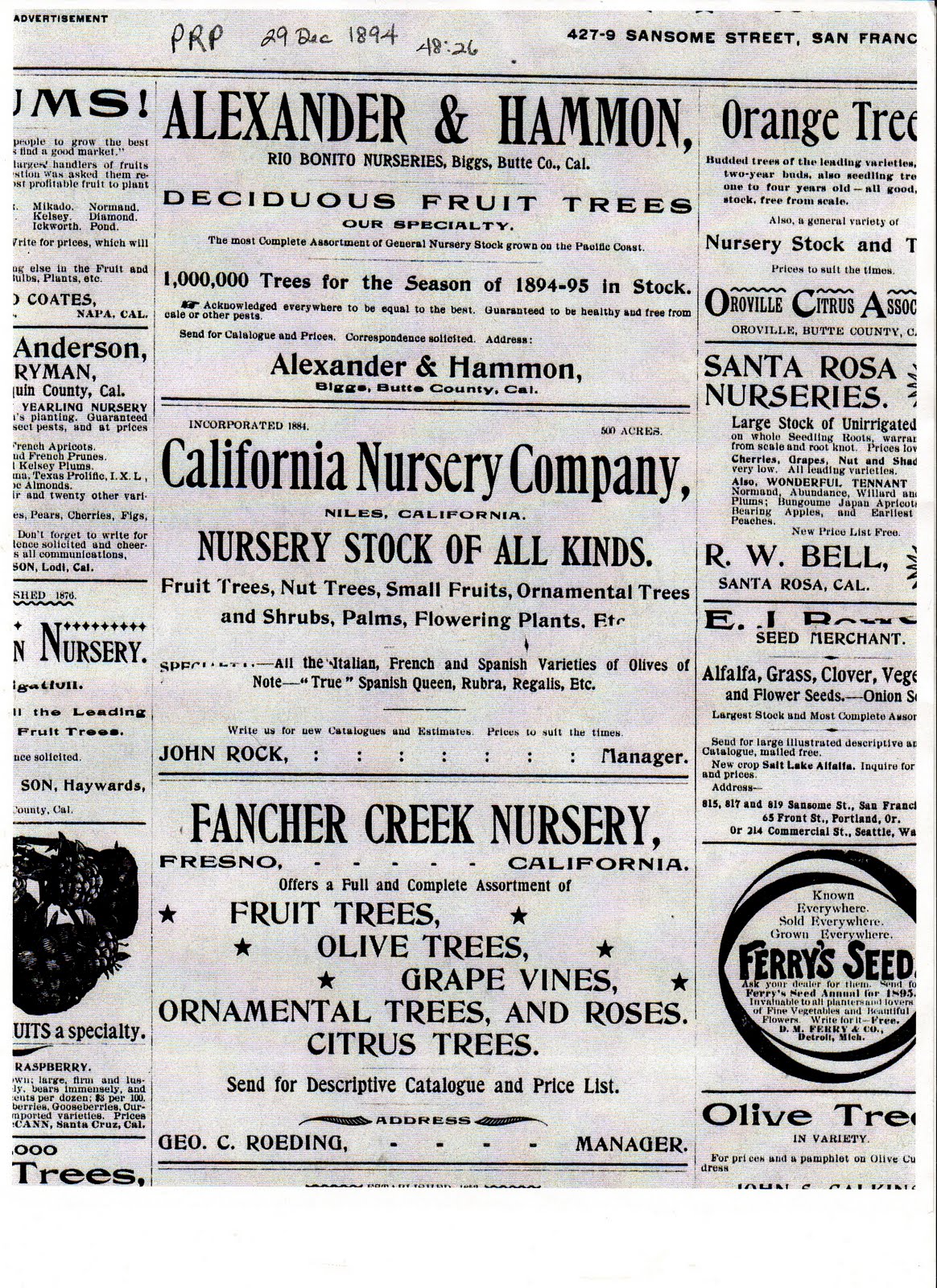 Niles - Home, Sweet Home!: Niles - The California Nursery Company and ...