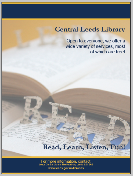 FMP: Leeds Library Promotional Campaign - Leaflet/Flyer Development