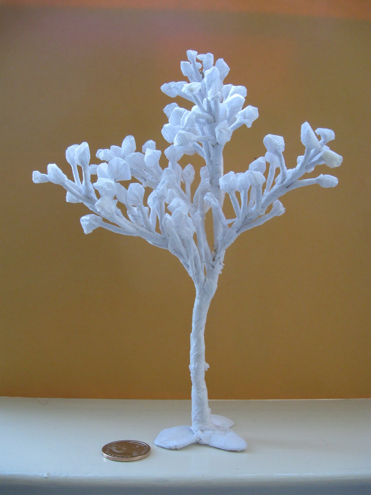 along the dotted line: Paper trees