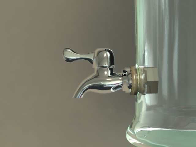 bits of this and that: Glass jar with a spigot