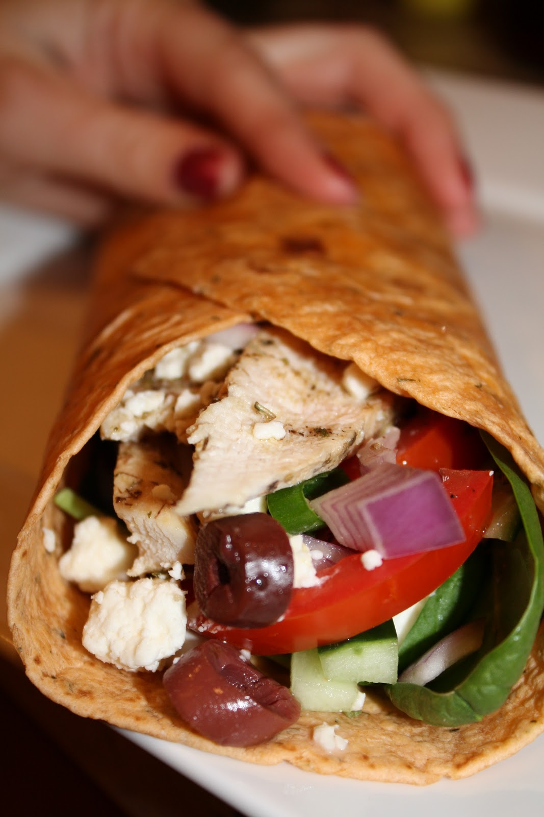 Jourdan Leigh in the kitchen: Greek Chicken Wraps