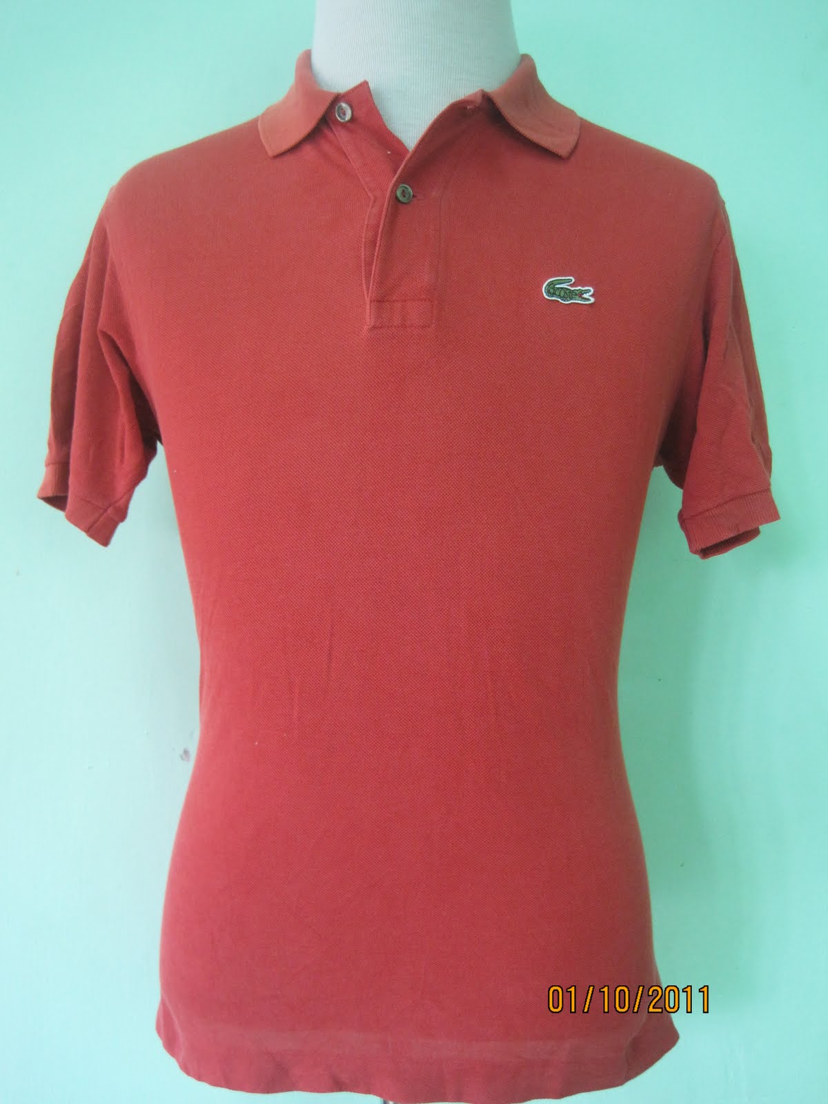 c a p t a i n s t o r e: LACOSTE ORANGE SHIRT