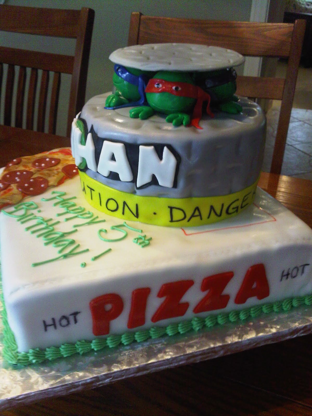 Ninja Turtle Pizza Cake