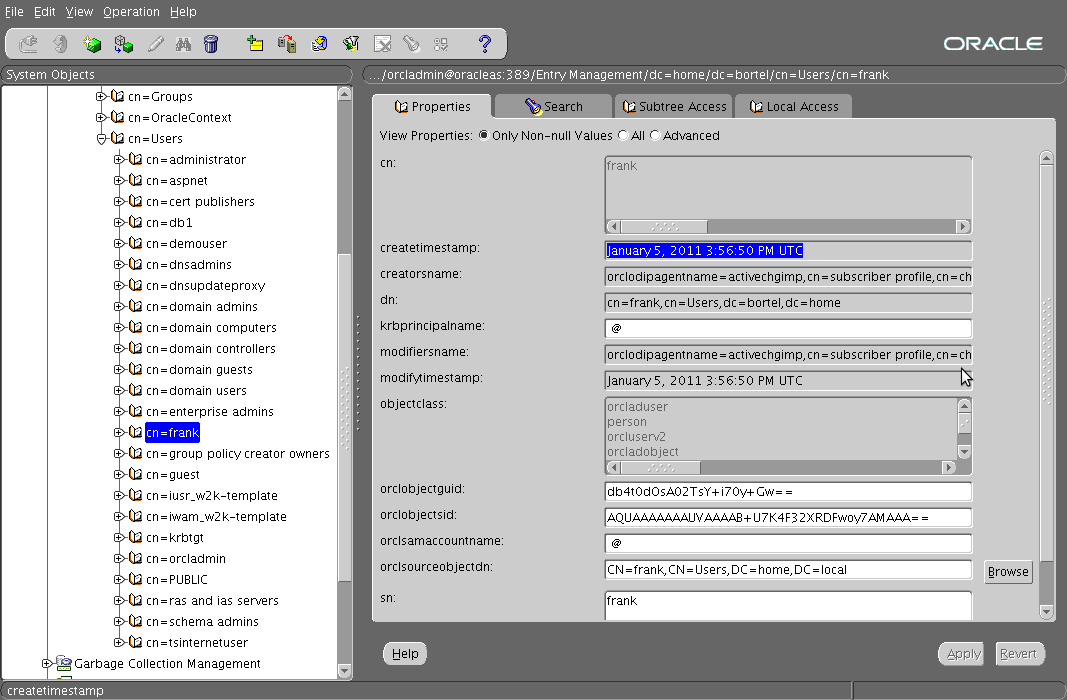 Frankie goes to Hollywood: Synchronize OID 10.1.4.3 with Active Directory