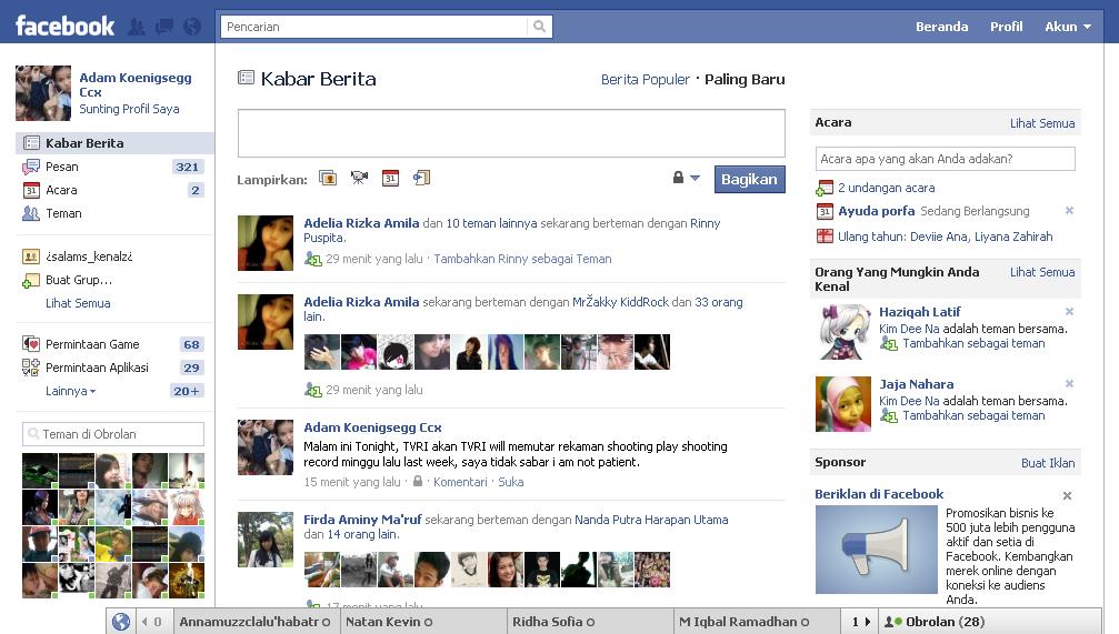 FACEBOOKerzz: Update Facebook : Beranda Baru