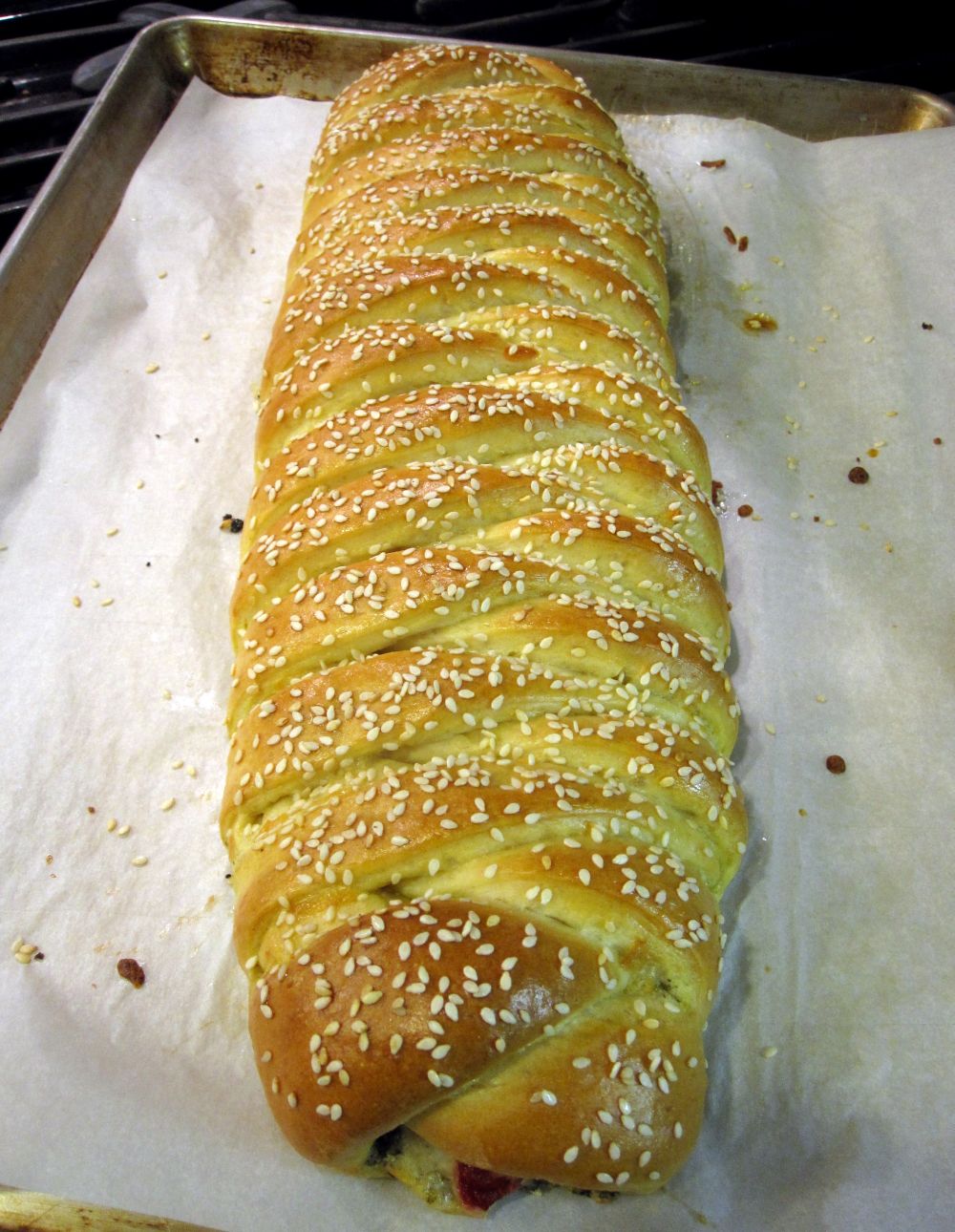 Happy Go Marni: White, Red, and Green Italian Braid Featuring a Pesto ...