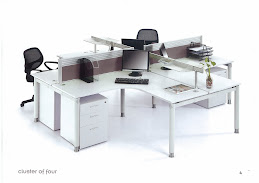 Office Furniture | Singapore: Modern Sleek - Cluster of 6 Workstations