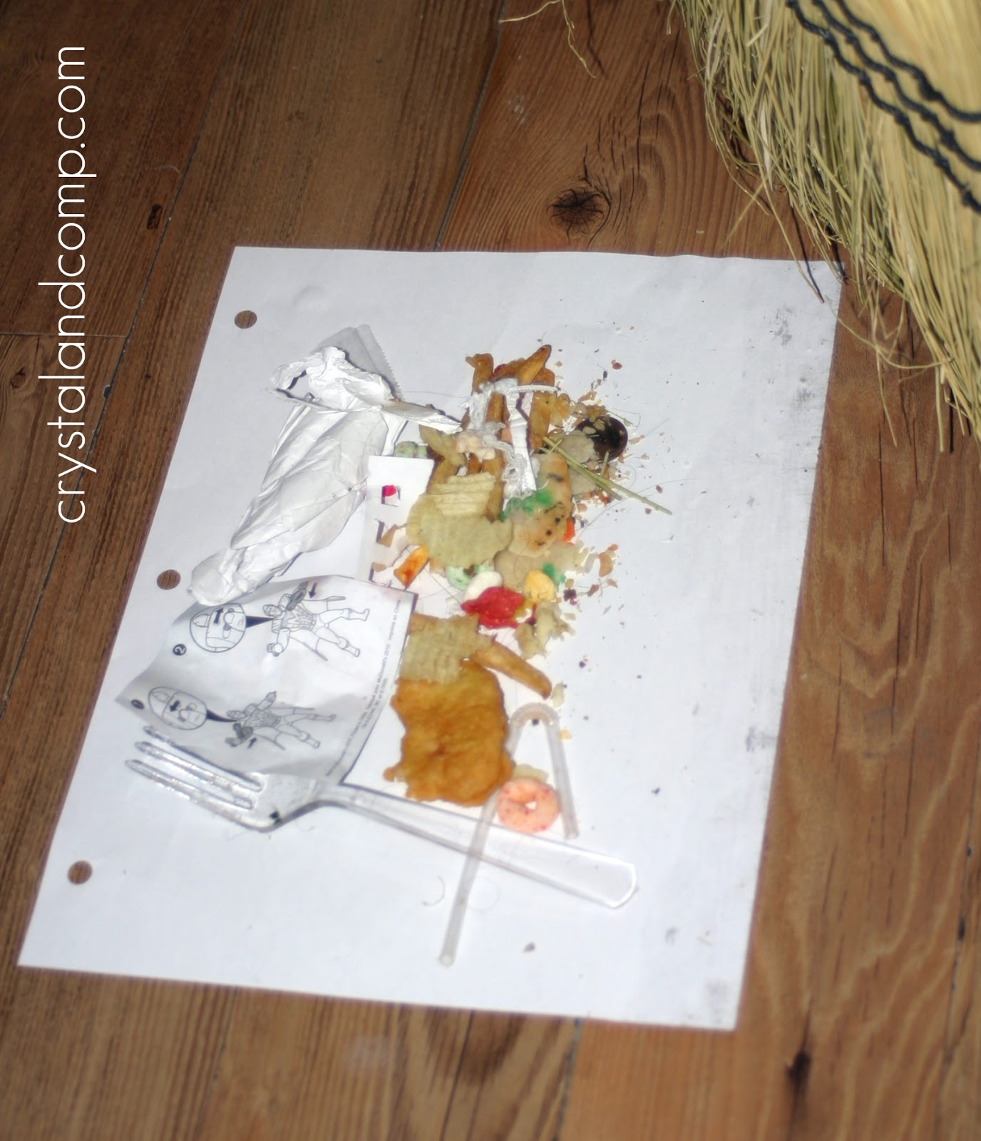 A Makeshift Dust Pan - CrystalandComp.com