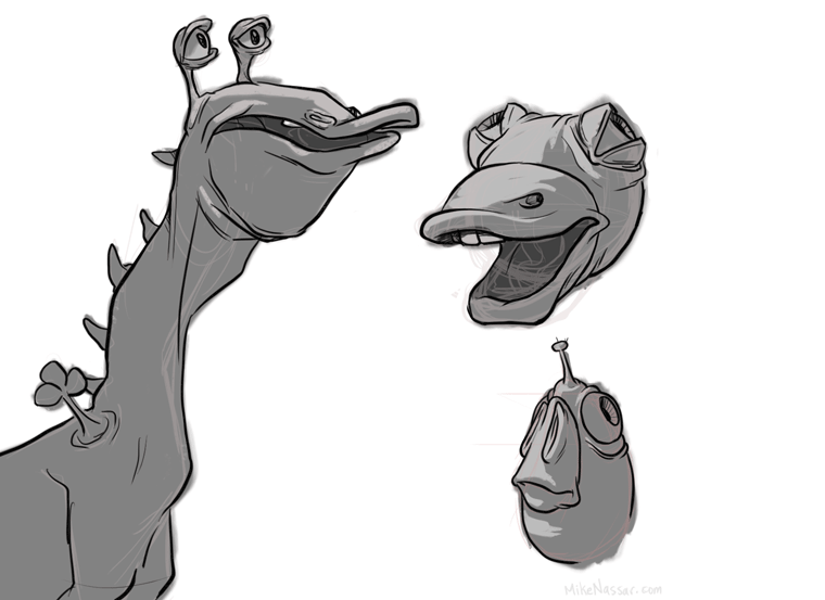 Mike's Drawings Go Here: More Silly Creatures