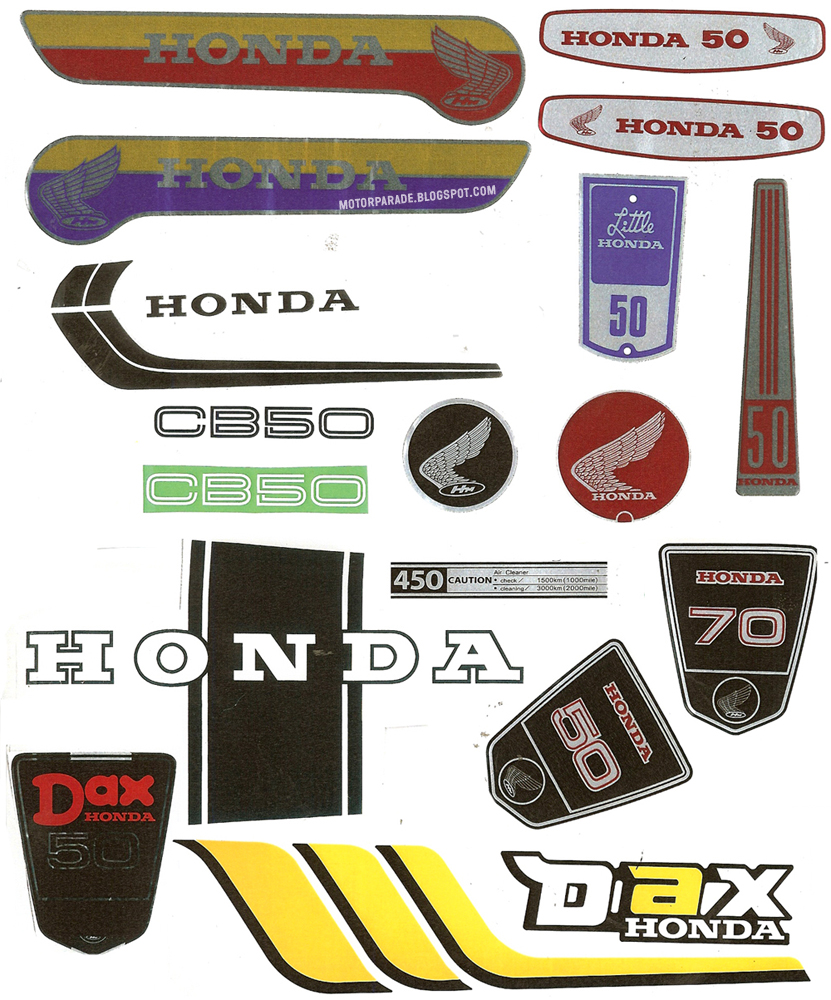 MotorParade: HONDA STICKERS