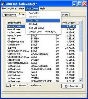 Turn Off Your Computer In 5 Seconds ~ Tutorials