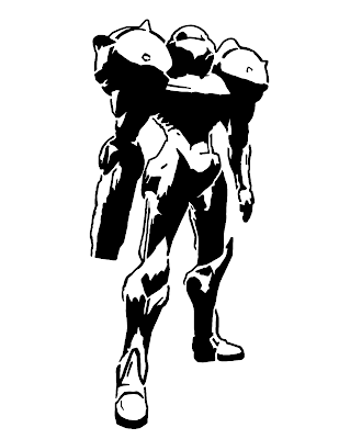Video Game Stencils: Samus Stencil