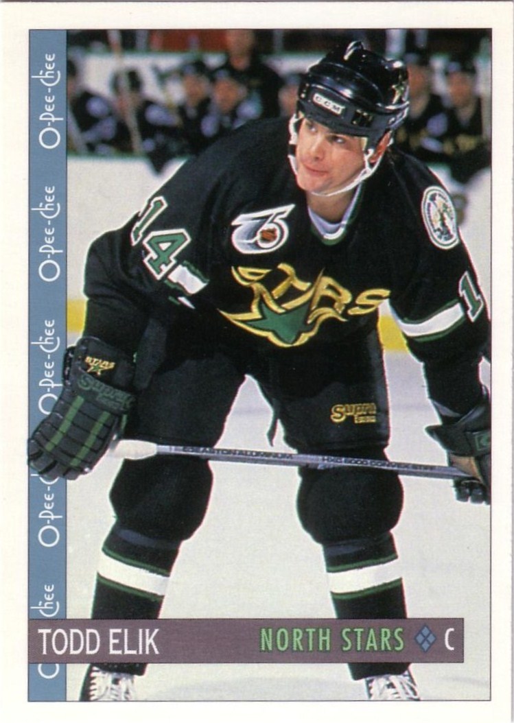 Minnesota North Stars Cards: 1992-93 O-Pee-Chee #20 Todd Elik