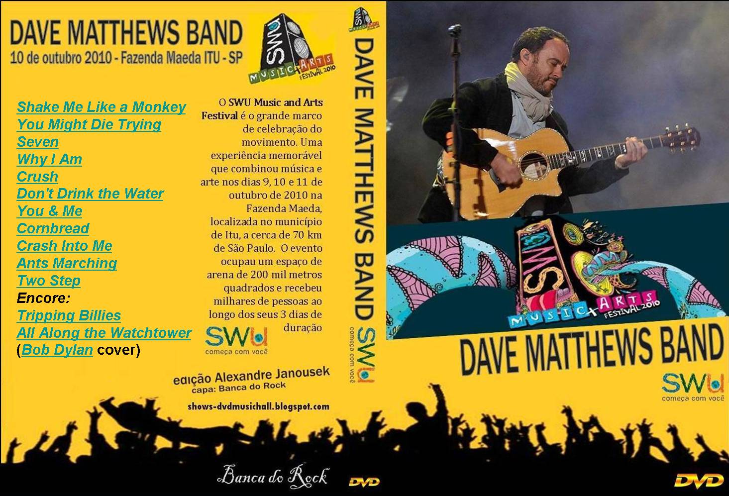 BANCA DO ROCK Rock Concert DVD: 1294 - DVD DAVE MATTHEWS 2010 - BOOTLEG BANCA DO ROCK Rock Concert DVD: 1294 - DVD DAVE MATTHEWS 2010 - BOOTLEG