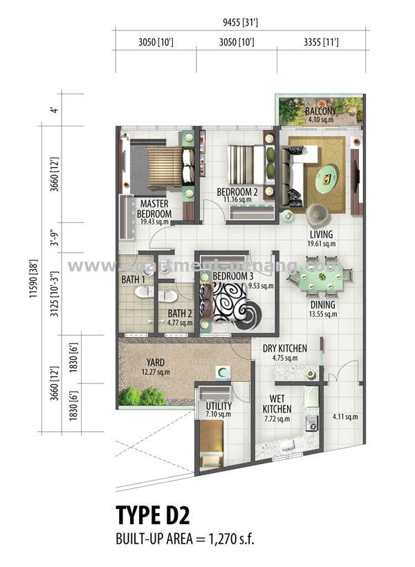 The Golden Triangle Condominium Penang Property | Penang.MalaysiaCondo.com