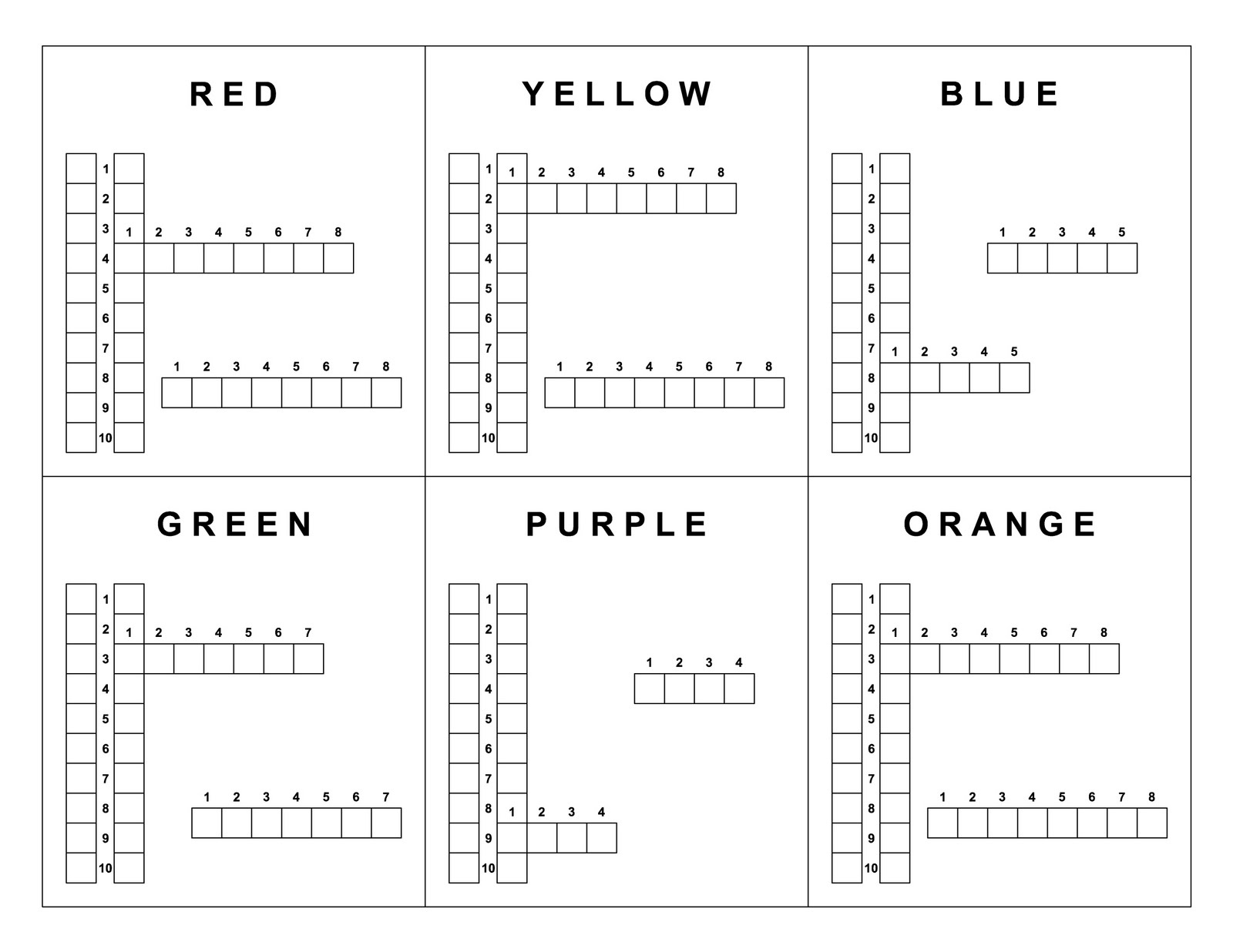 Evening Painting I: Assignment #1: Color Chart
