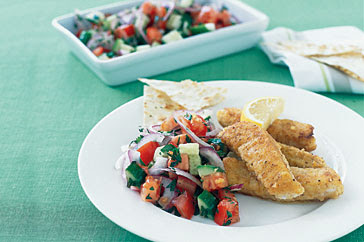 Moroccan fish with salad recipe | Arabic Food Recipes