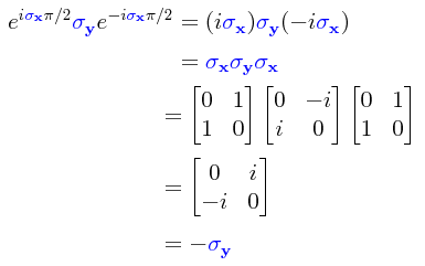 La Mecánica Cuántica: Rotaciones de las matrices de Pauli
