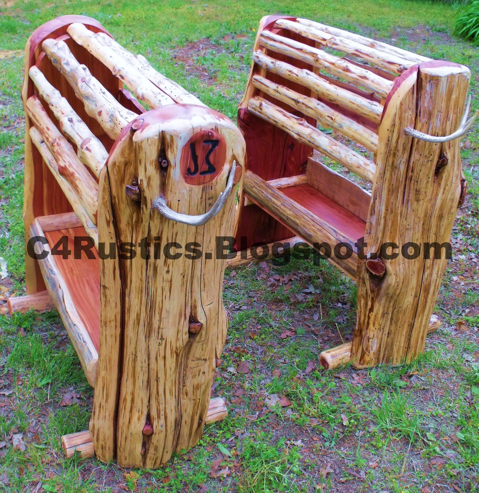 C4 Rustics: Cedar Saddle Racks