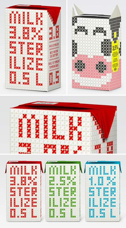 Black*Eiffel: Fun Milk Packaging by Hattonmonkey