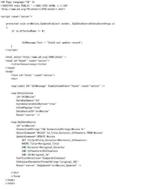 Aspnet Using The Detailsview And Formview Controls