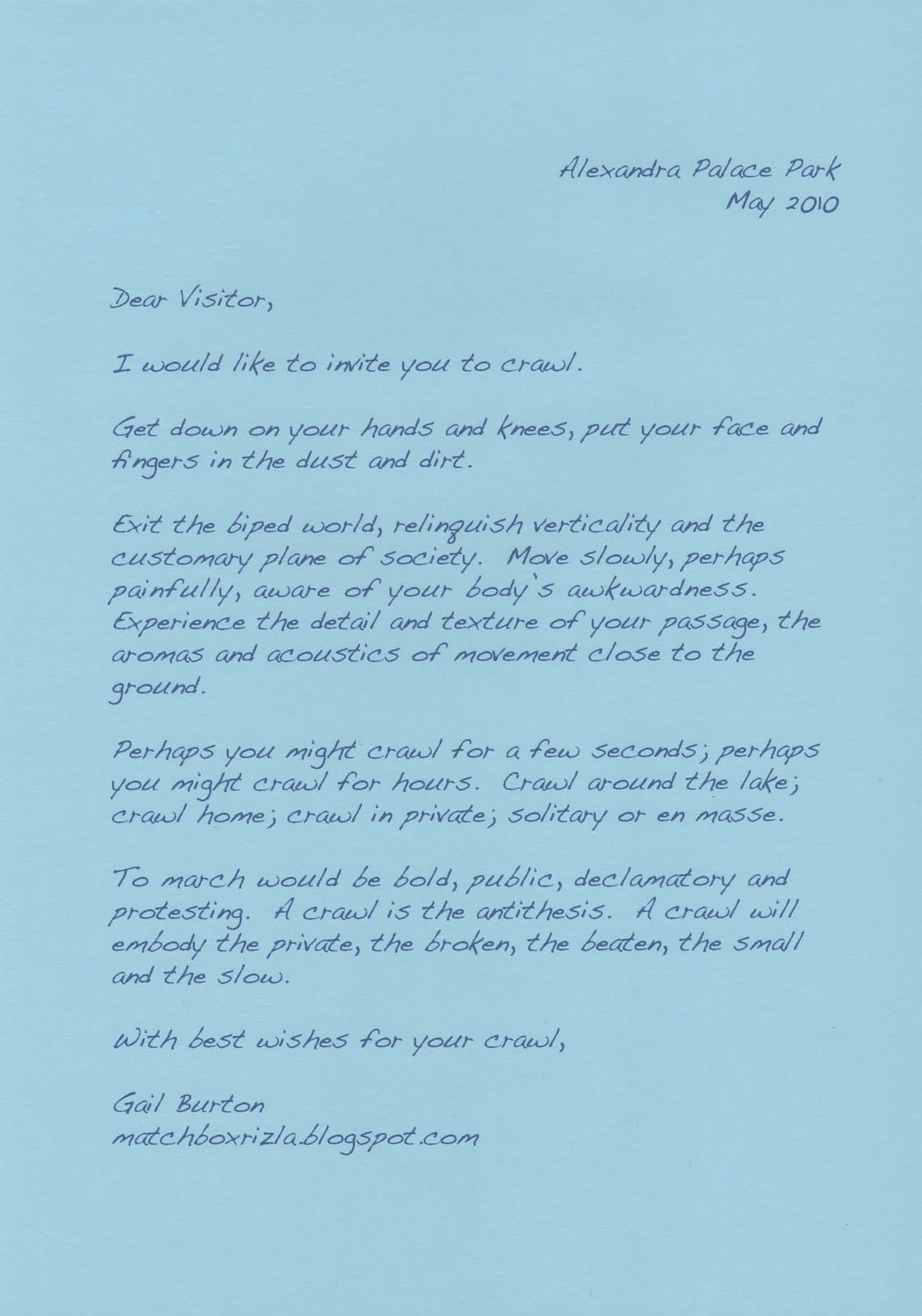 Crawling | Walking as Artistic Practice