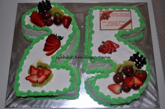 Izah's Kitchen: Number 25 cake