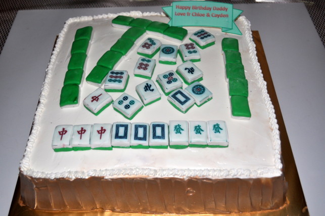 Izah's Kitchen: Mahjong 3D cakes for 50th Birthday