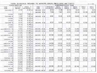 Traveling around Misawa, Japan: Shinkansen Info