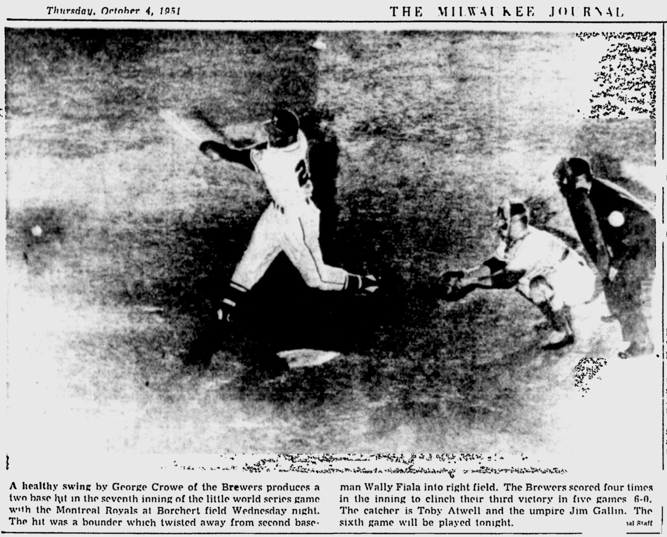 Borchert Field: R.I.P. George Crowe