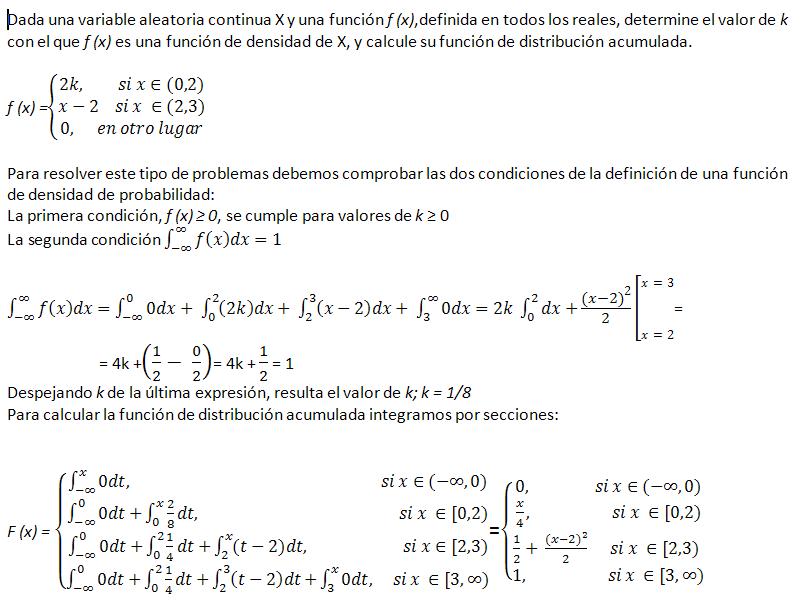 VARIABLES ALEATORIAS: Variable Aleatoria Continua