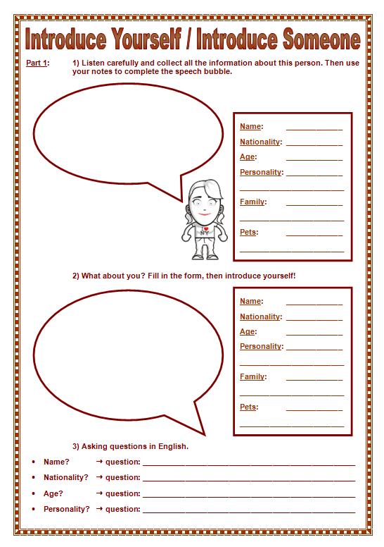 Our Englishblog: Introduce yourself and introduce someone