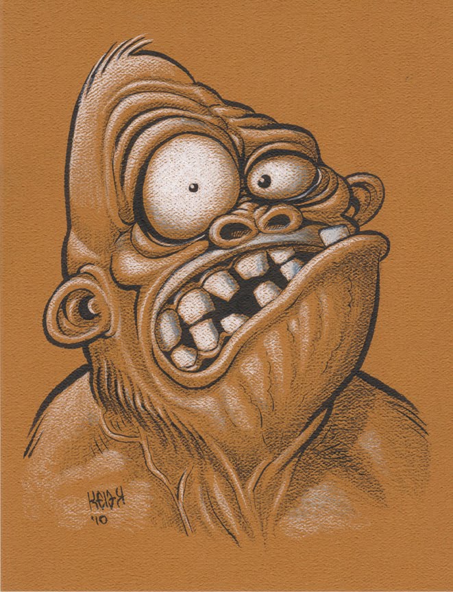 KW Monsters Blog of Evil: MAD MONKEY PENCIL DRAWING
