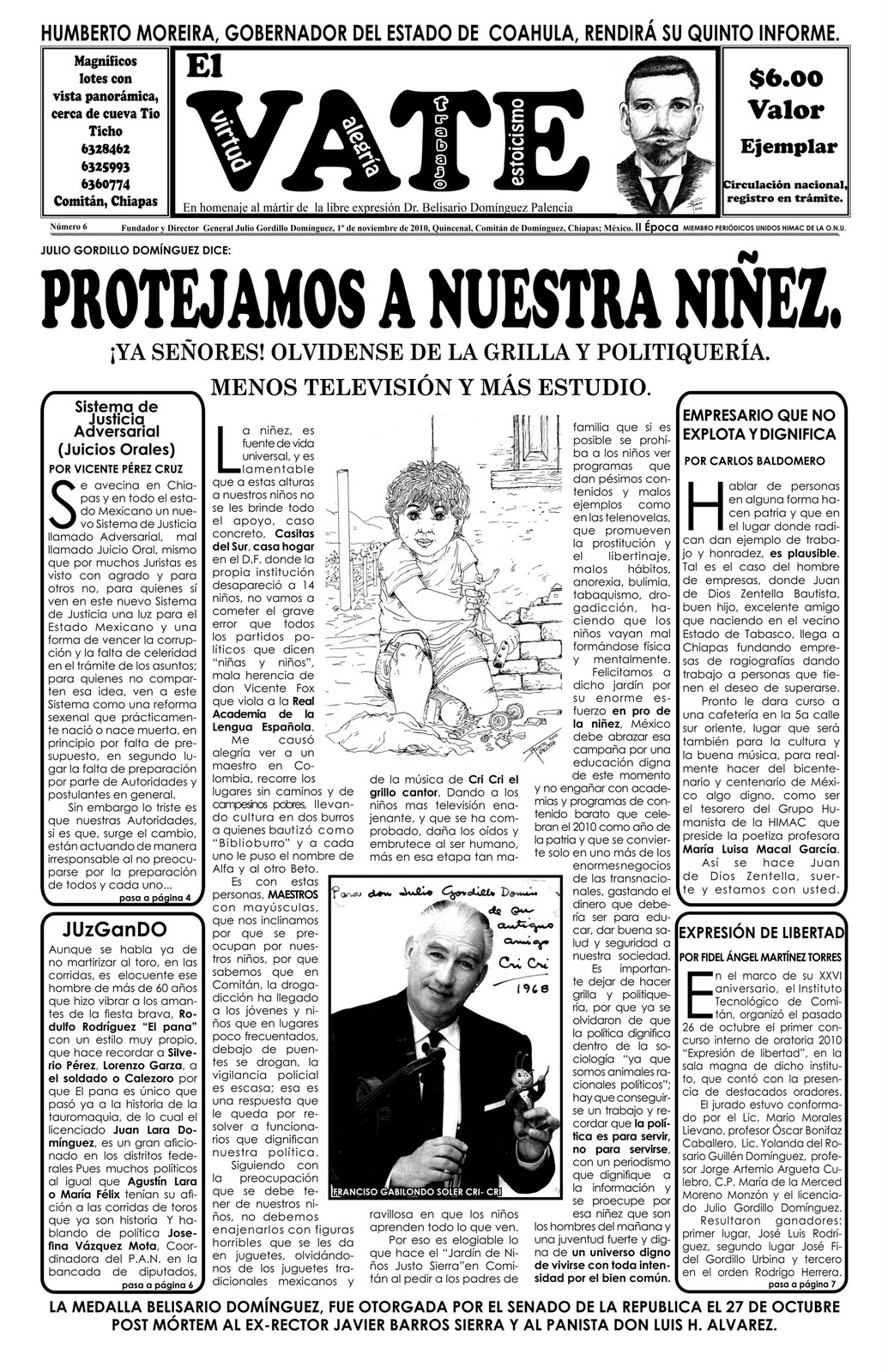 EL VATE: LEA EL NÚMERO SEIS DE EL VATE.