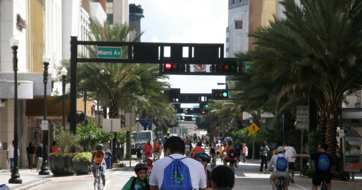 Urban Intersections: Flagler Street and Miami Av: Miami Fl, USA.