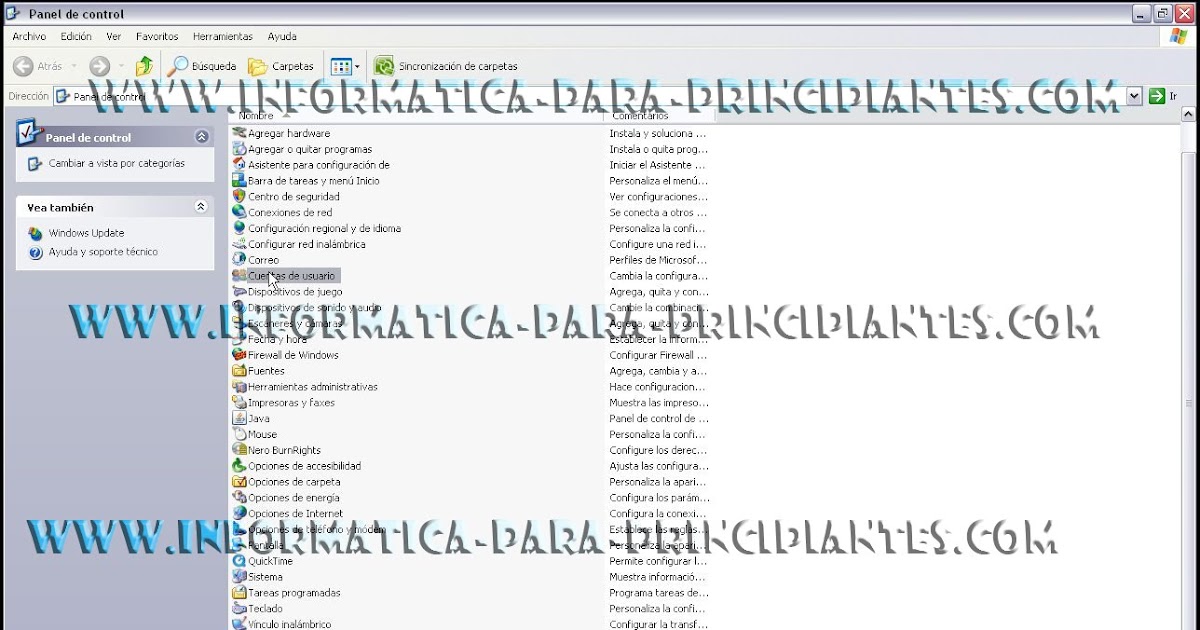 Gestión de Usuarios (Panel de Control - Parte 3) | Informática Para ...