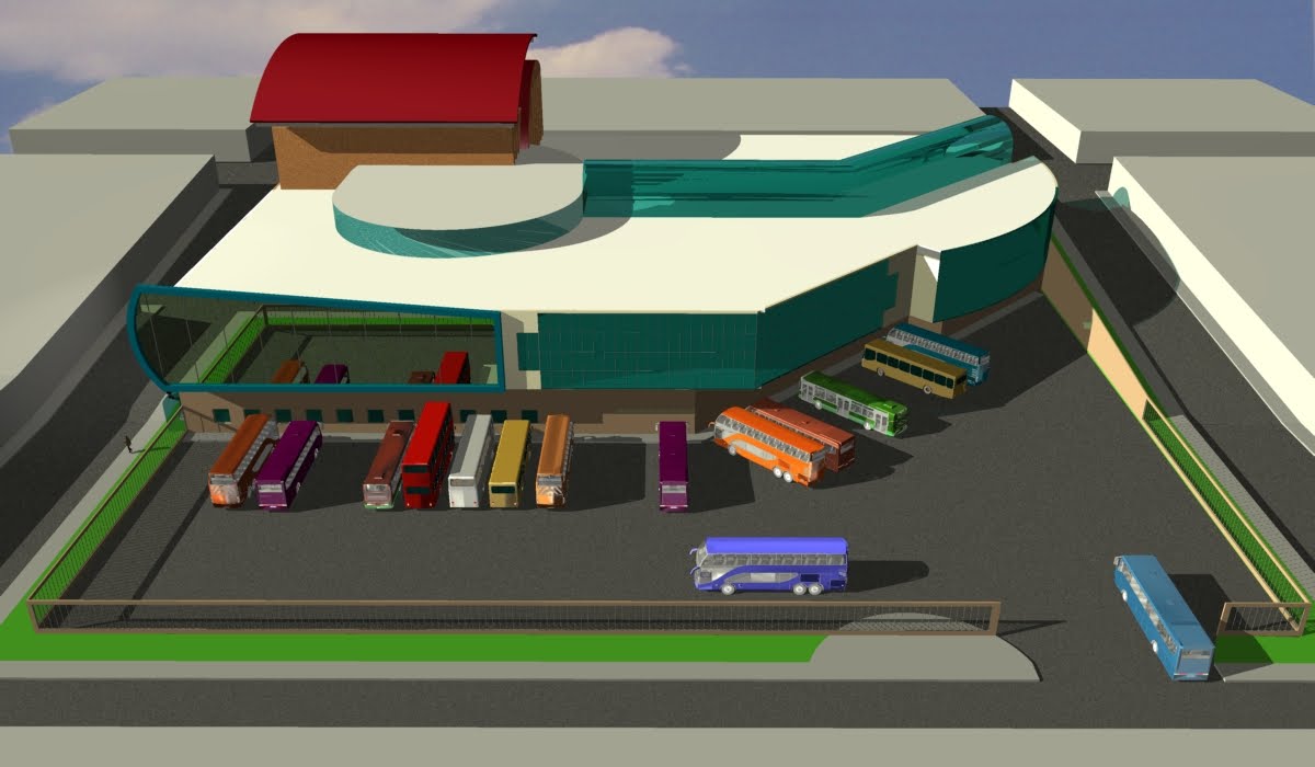 ARQUITECTURA Y CASAS: 3D TERMINAL TERRESTRE
