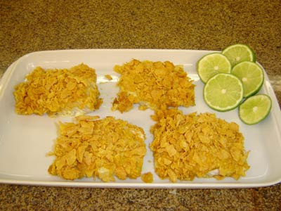 Filet de Peixe com Mostarda e Sucrilhos