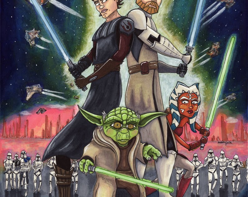 Nicole Falk Art Star Wars Clone Wars Poster