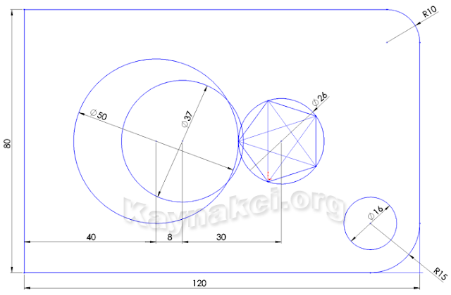Mesut AKCAN: AutoCAD, SolidWorks 2 boyutlu çizim örnekleri