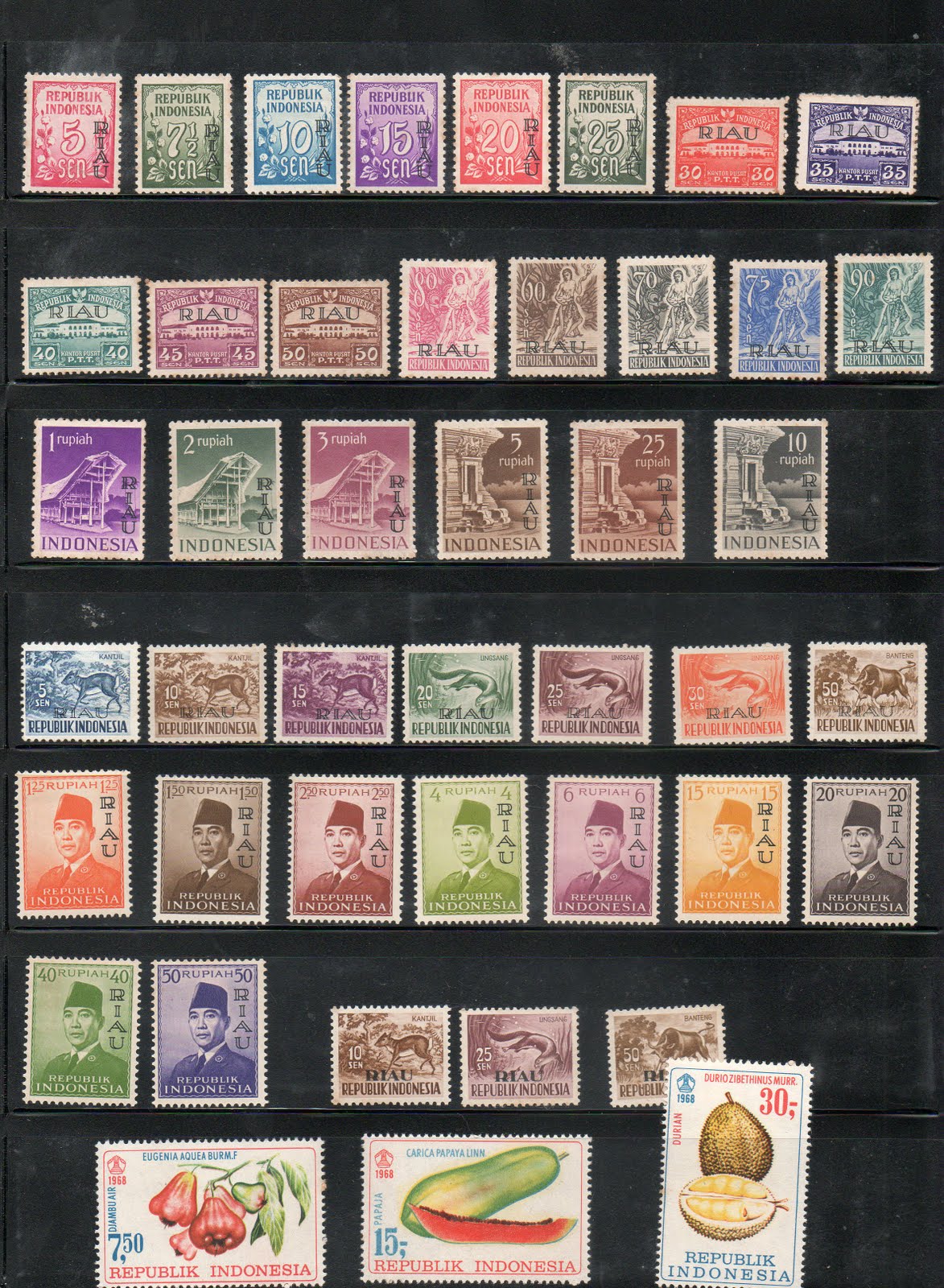 koleksi filateli dan numismatik: Koleksi Prangko Dari Tahun 1948 - 1968