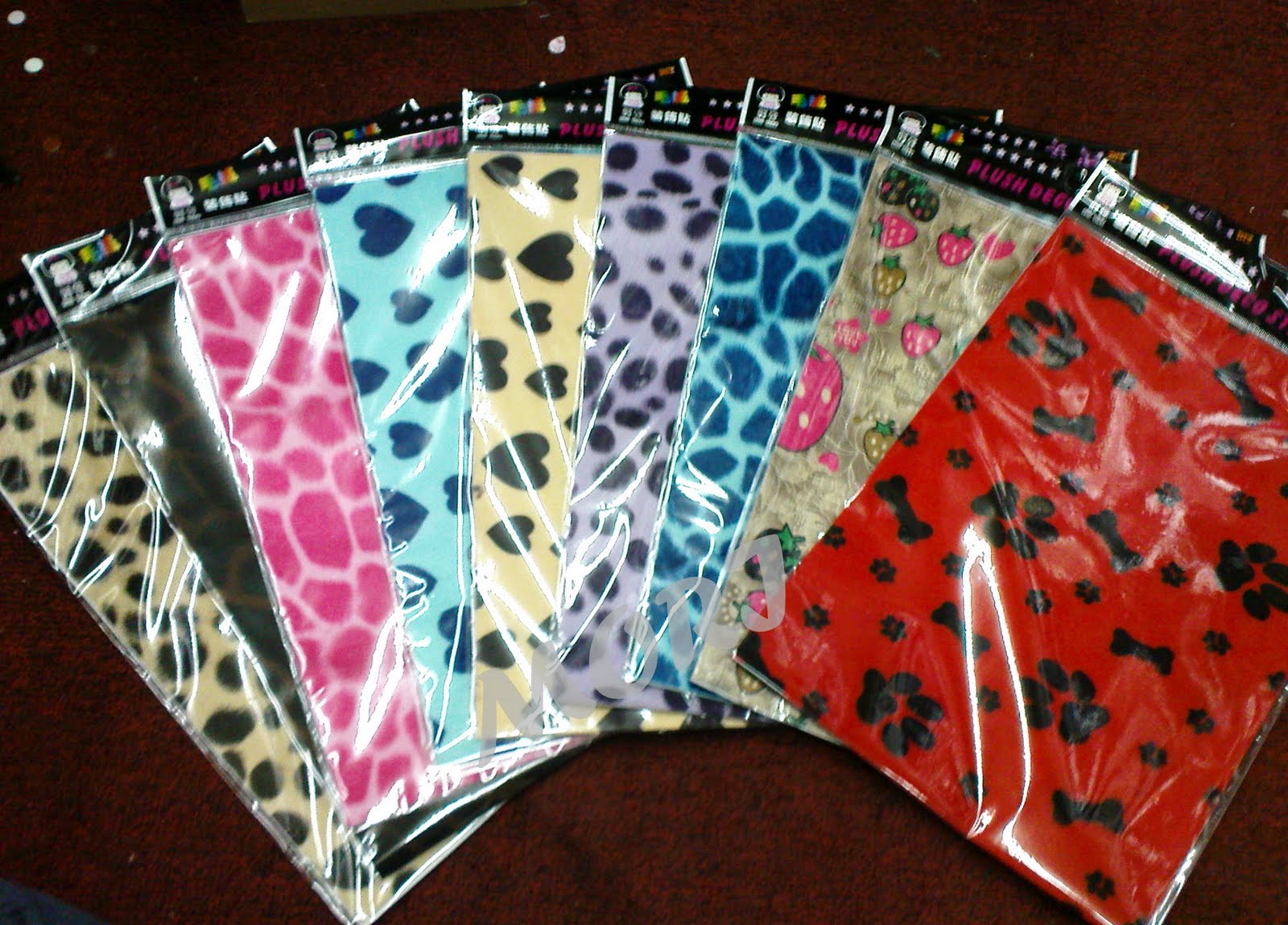 MORI: PLUSH DECO STICKER Cotton Cloth Material..ready to stick