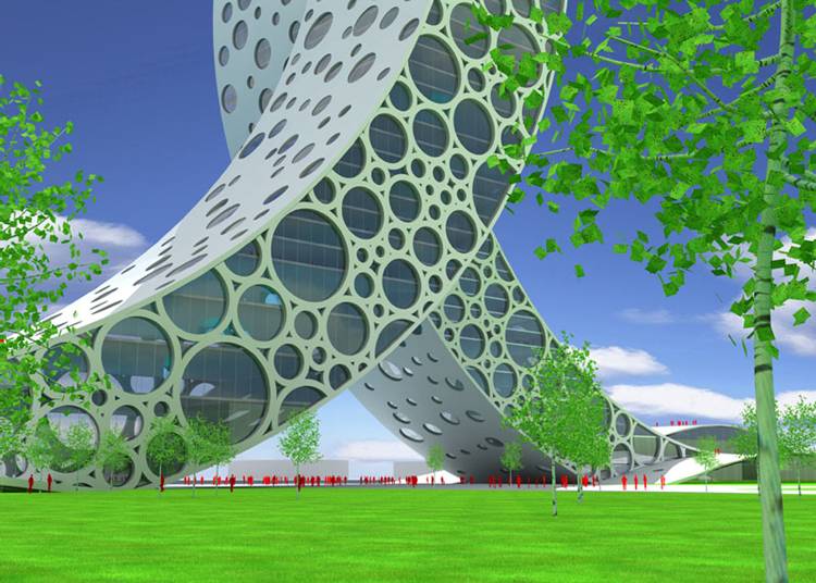 JUST TO SHARE (Lau Tai Onn): Shanghai's REN Building 上海"人"字型建築