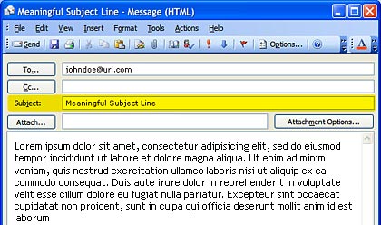 The EMAIL Lab: Use a Meaningful Subject Line