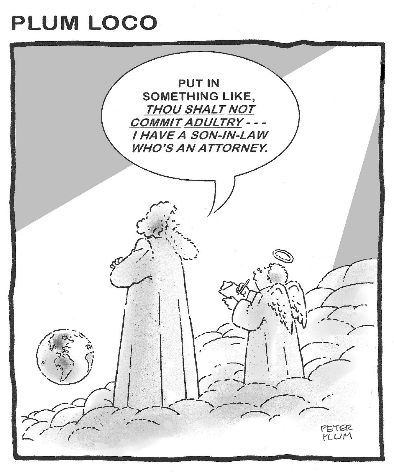 Plum Loco - Roy Delgado: 16008 Plum Loco Comic/ Religion Cartoon