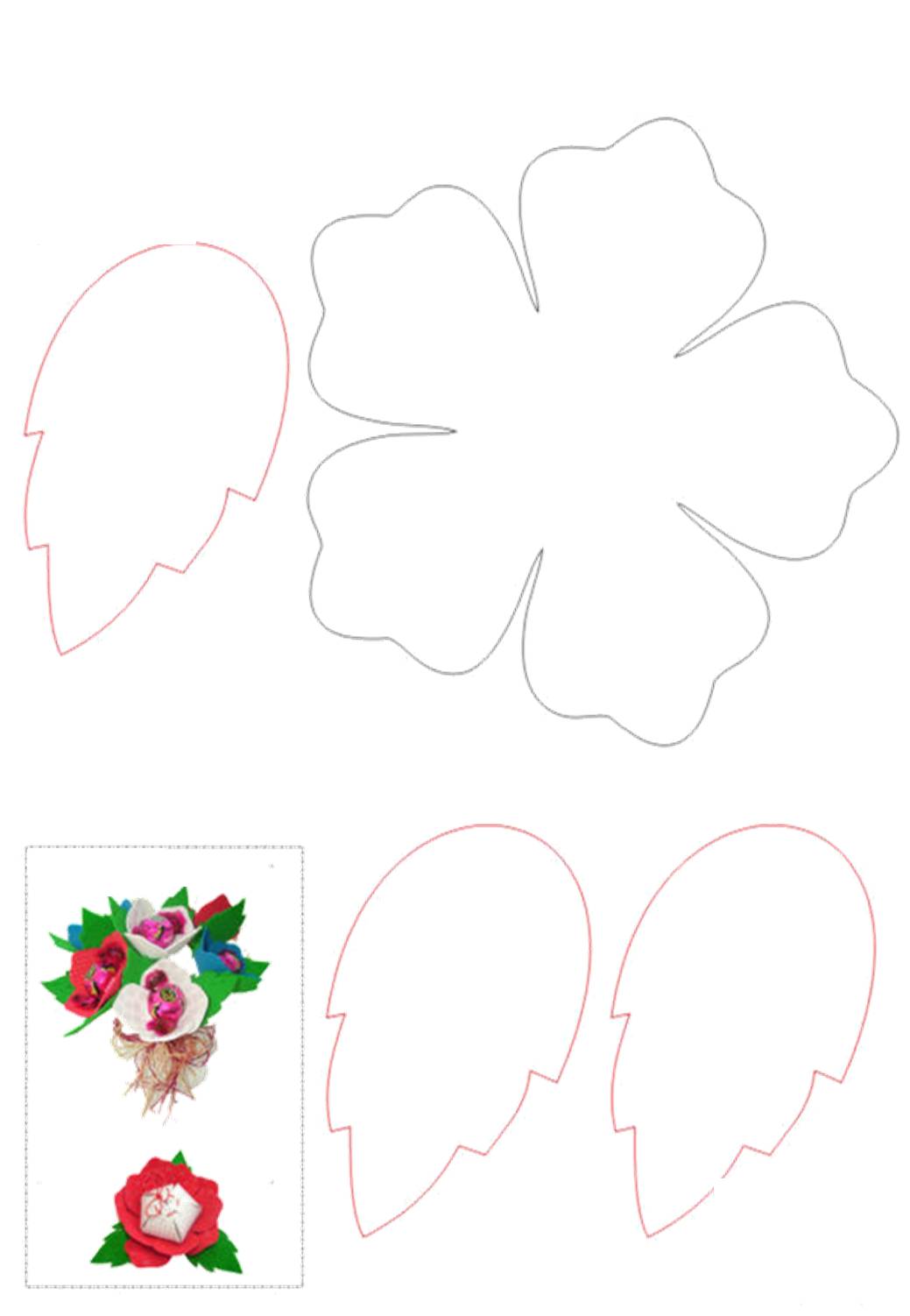 Moldes de flores de fomi para imprimir - Imagui