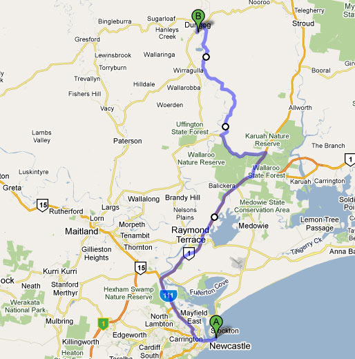 Biker Bunnies: Newcastle to Dungog 90km