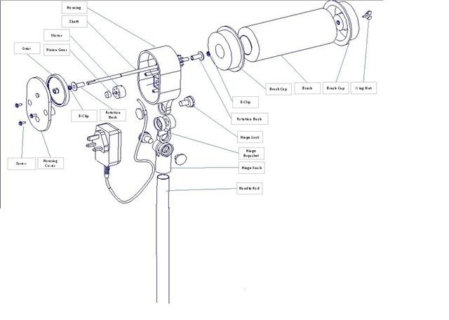 How to cleaning a ceiling fan: EXPLODED VIEW OF THE CEILING FAN CLEANER