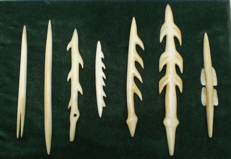 ARPONES Y AZAGAYAS DE HUESO. | JUAN MIGUEL CABOT. ARTESANIAS EN HUESO.