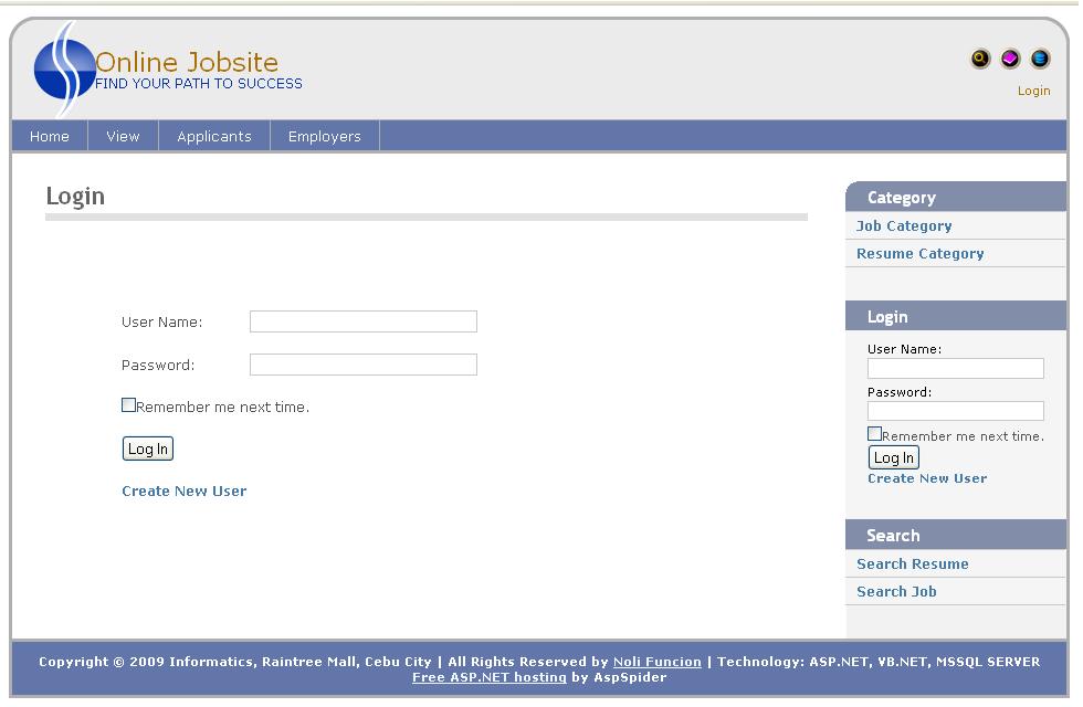 Programming Projects: Online Jobsite Using ASP.NET with Visual Basic